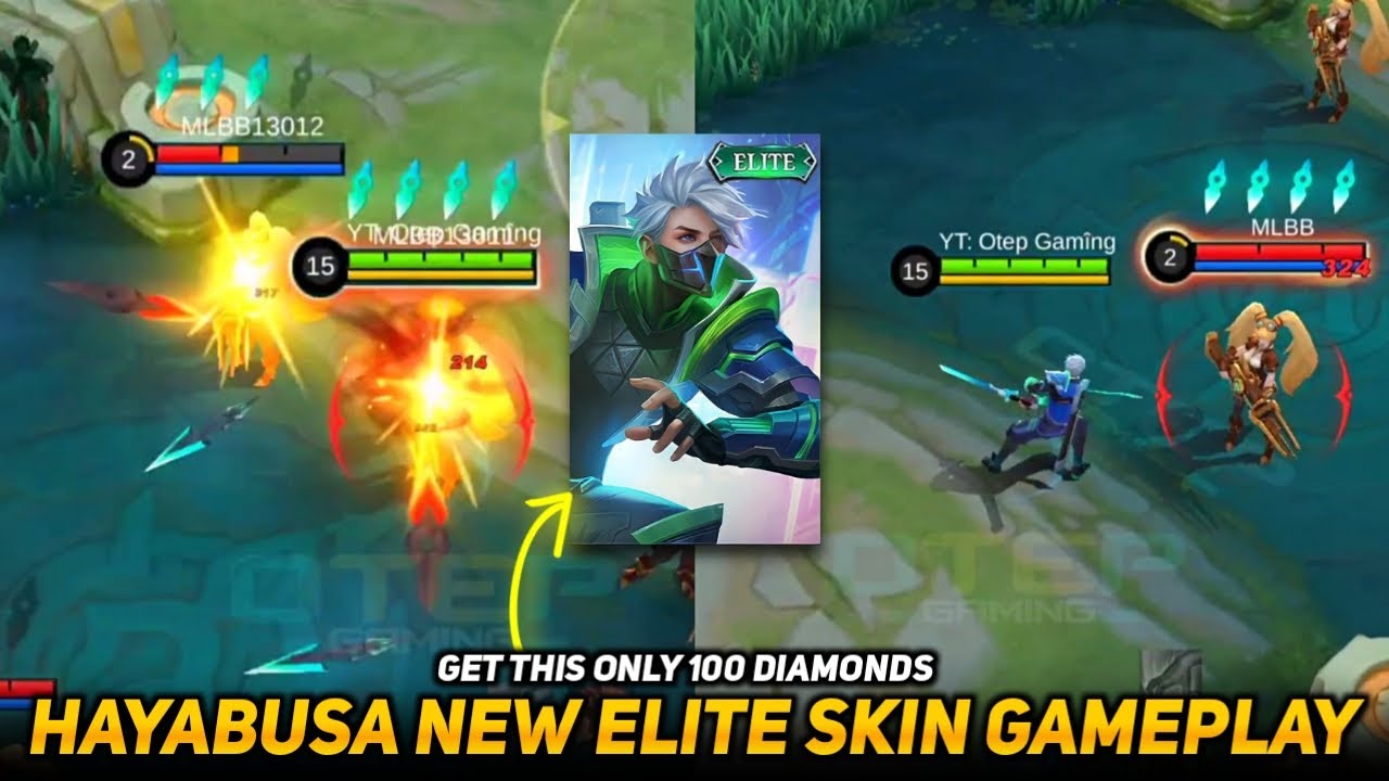 Hayabusa New Elite Skin Gameplay - 100 Diamonds | MOBILE LEGENDS - YouTube