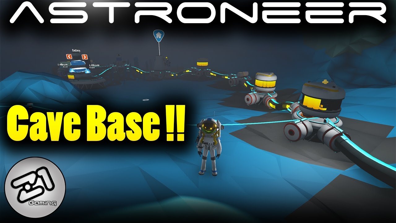 Astroneer Tundra Planet Cave Base and Dynamite ! S1E8 lets play ...
