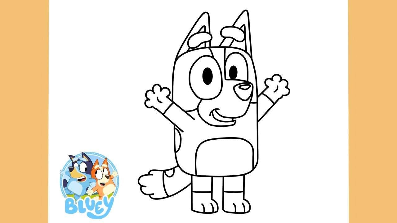 Cum se Deseneaza BINGO din Bingo si Bluey 🐾 Desenez Desene Animate Pas ...