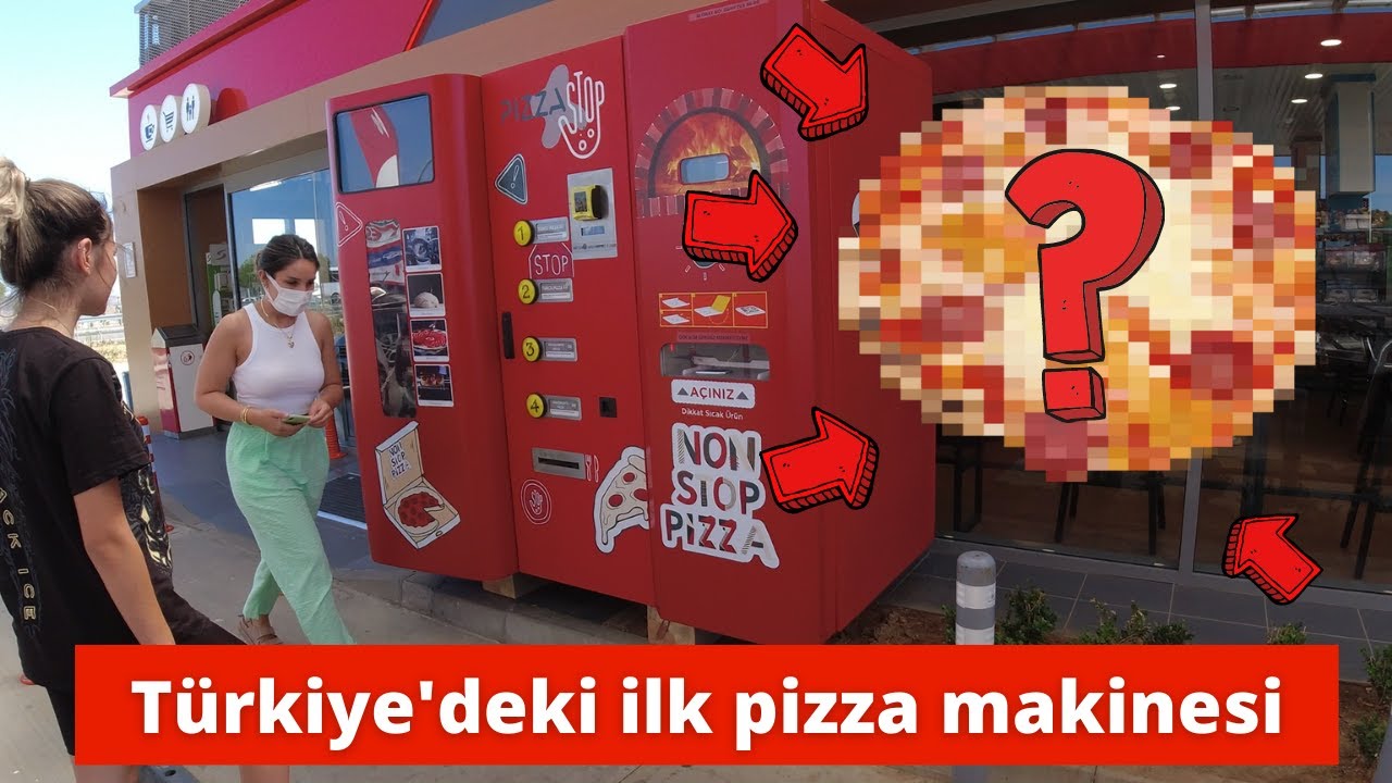 Pizza vending machine in Turkey (TÜRKİYE'DEKİ İLK PİZZA MAKİNESİ) - YouTube
