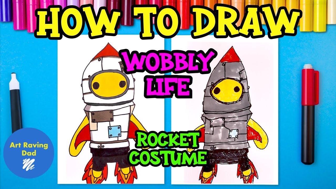 How to Draw Wobbly Life Character | Rocket Costume | Fun Step-by-Step ...