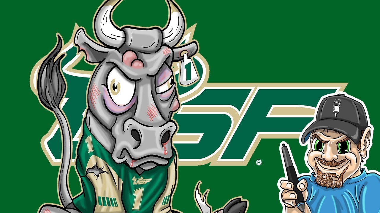 How to Draw a Defeated USF Bull - YouTube