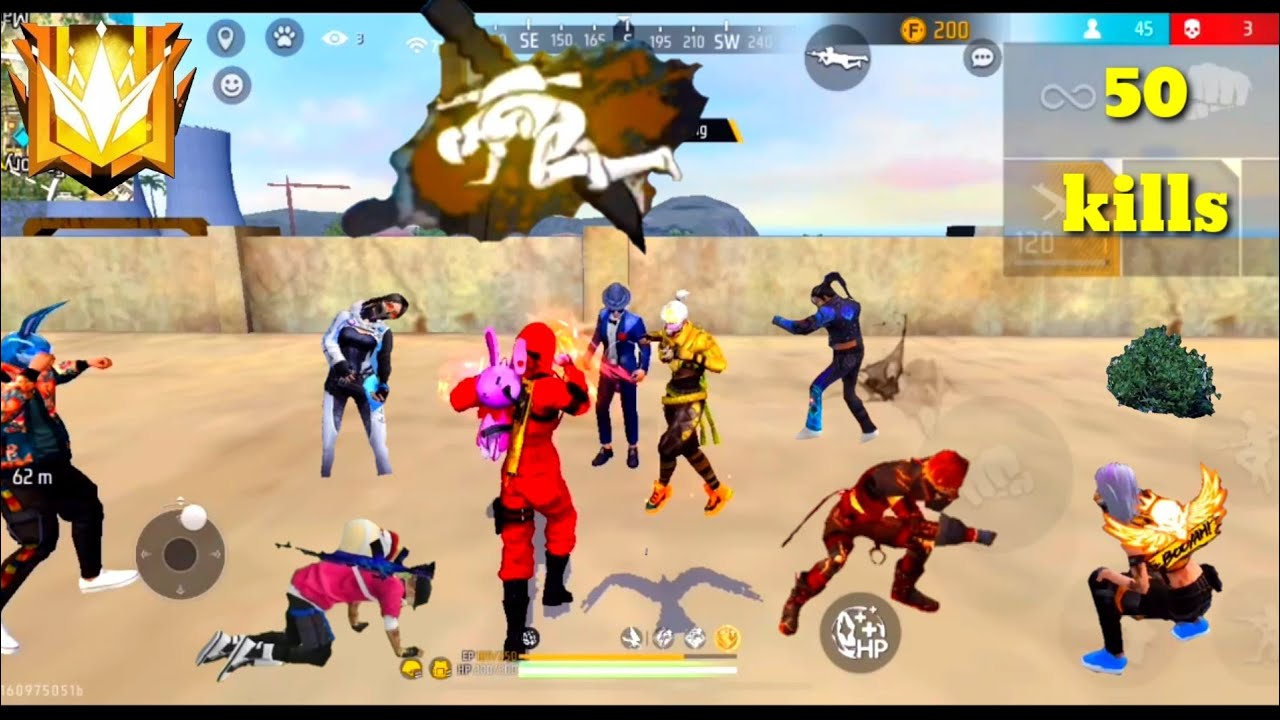 FREE FIGHT 50 KILLS BOOYAH 🔥FREE FIRE COMEDY FACTORY FIST FIGHT 🔥 FREE ...