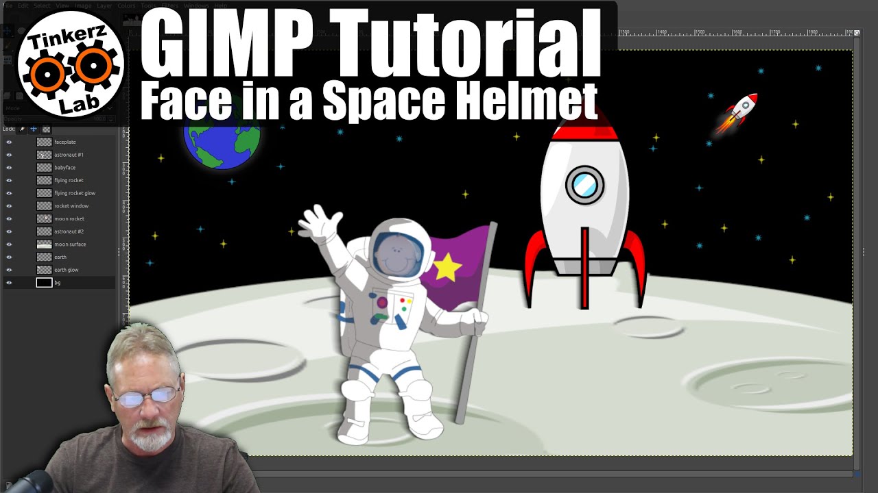 Put a Face in a Space Helmet - GIMP Selection, Transform, & Layers ...