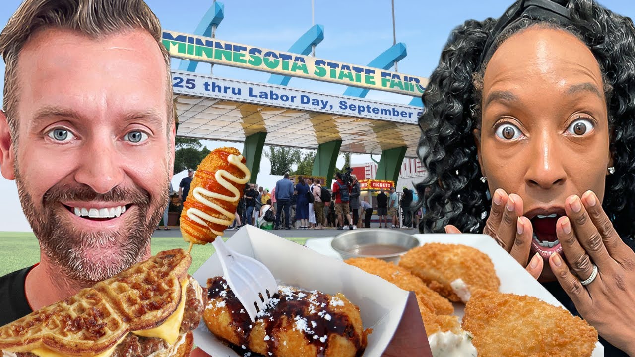 Brits Try WEIRD Fair Foods at the BIGGEST State Fair Minnesota - YouTube