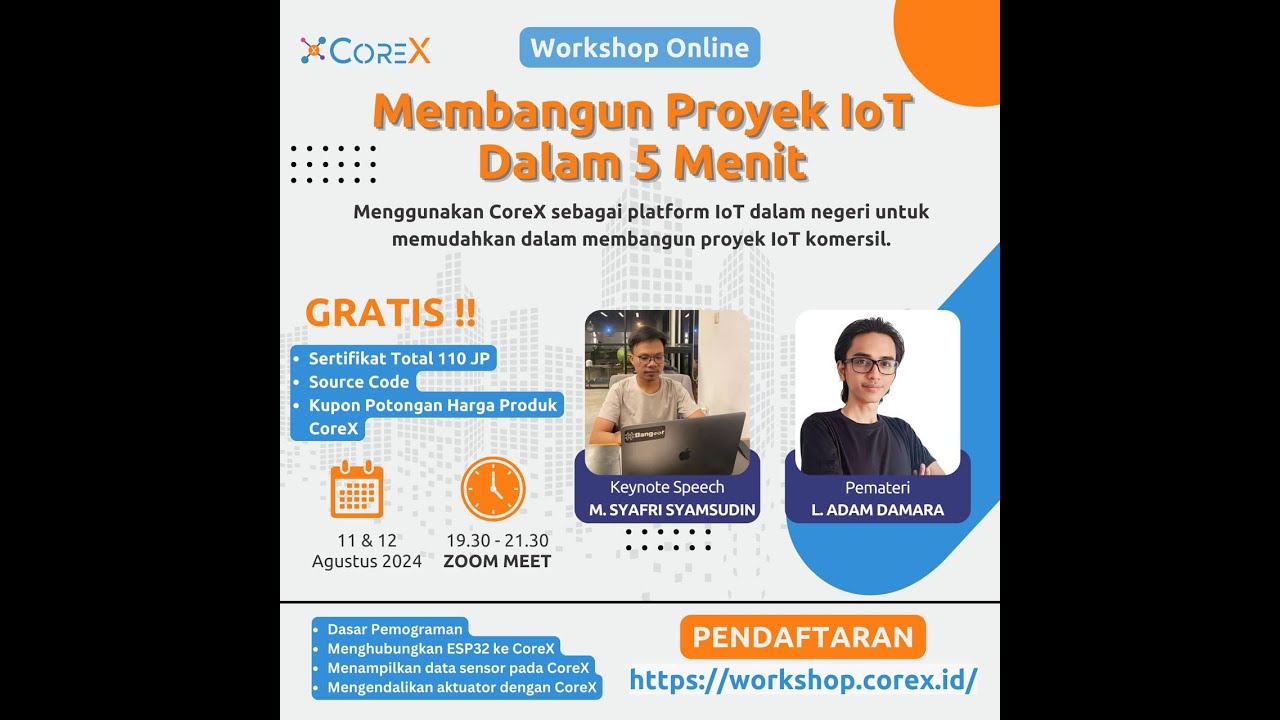 Workshop online CoreX "Membangun Proyek IoT Dalam 5 Menit" | Day 1 - YouTube