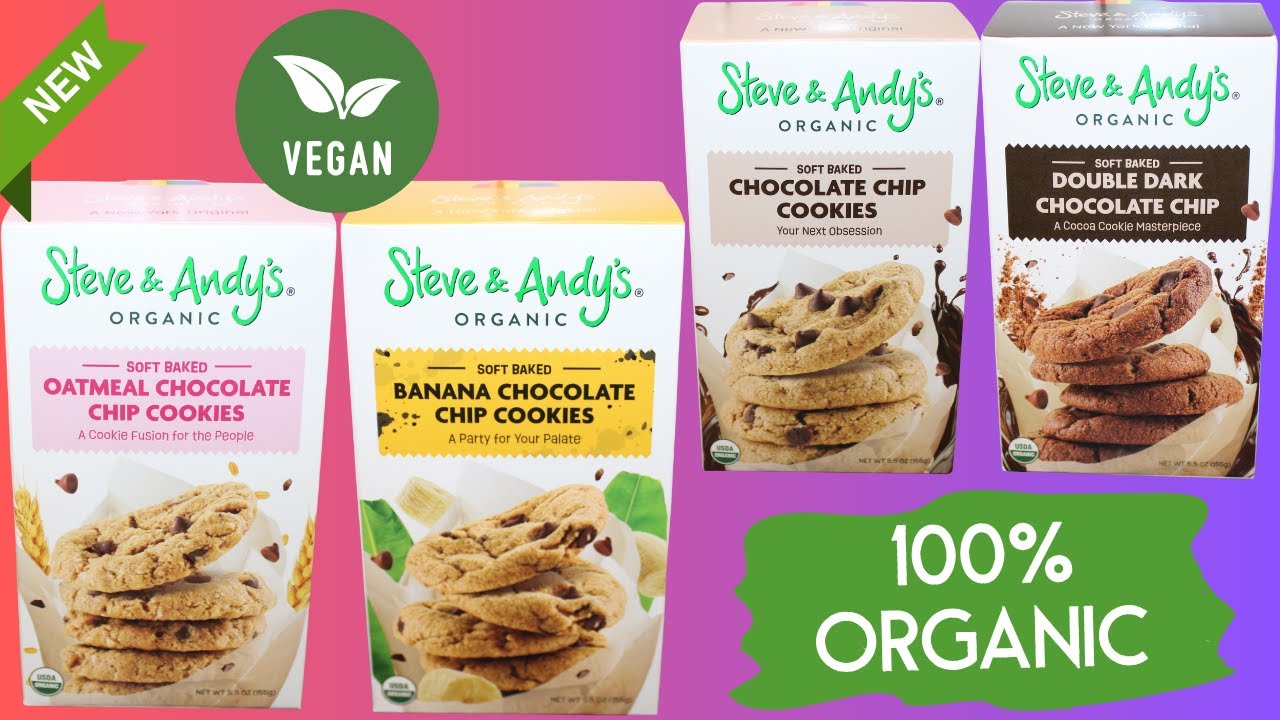 Steve & Andy’s Oatmeal Chocolate Chip, Banana Chocolate Chip, Chocolate Chip & Double Dark - YouTube