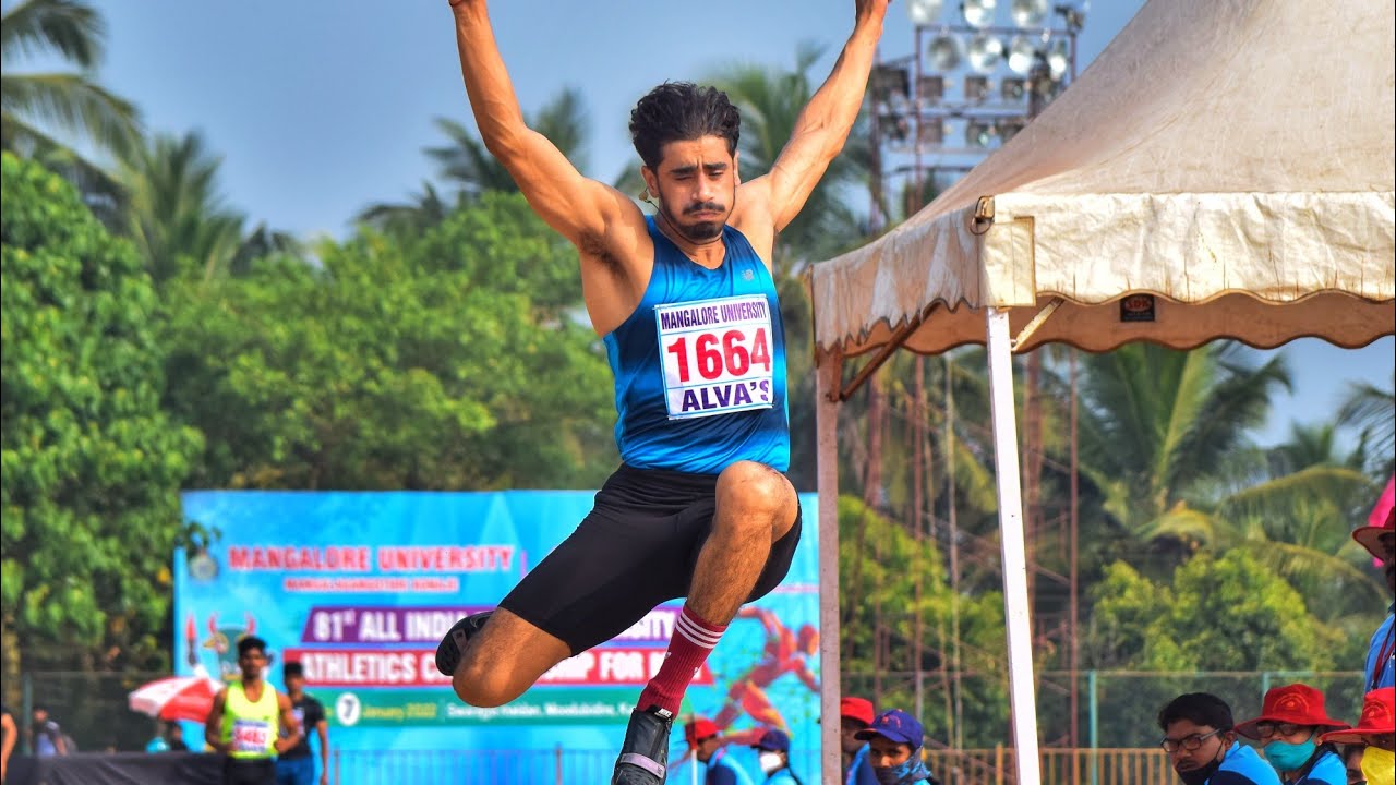 Men's Long Jump Final — All India Inter University Athletics ...