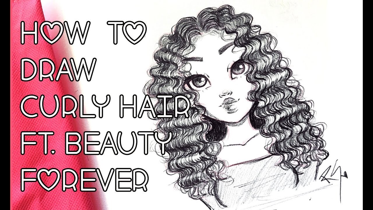 How To Draw CURLY HAIR With BEAUTY FOREVER Malaysian Curly YouTube