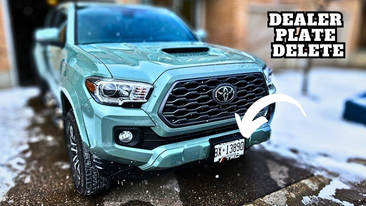 TRD License Plate Covers for my 2023 Toyota Tacoma - YouTube