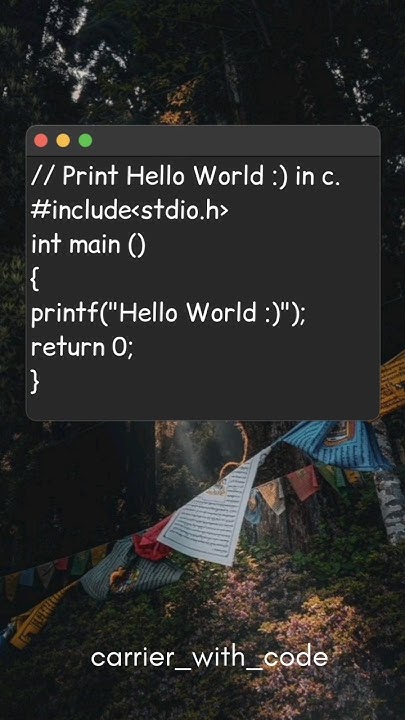 Print hello world in c language #programming#coding #coding #computer#coding#viral shorts - YouTube