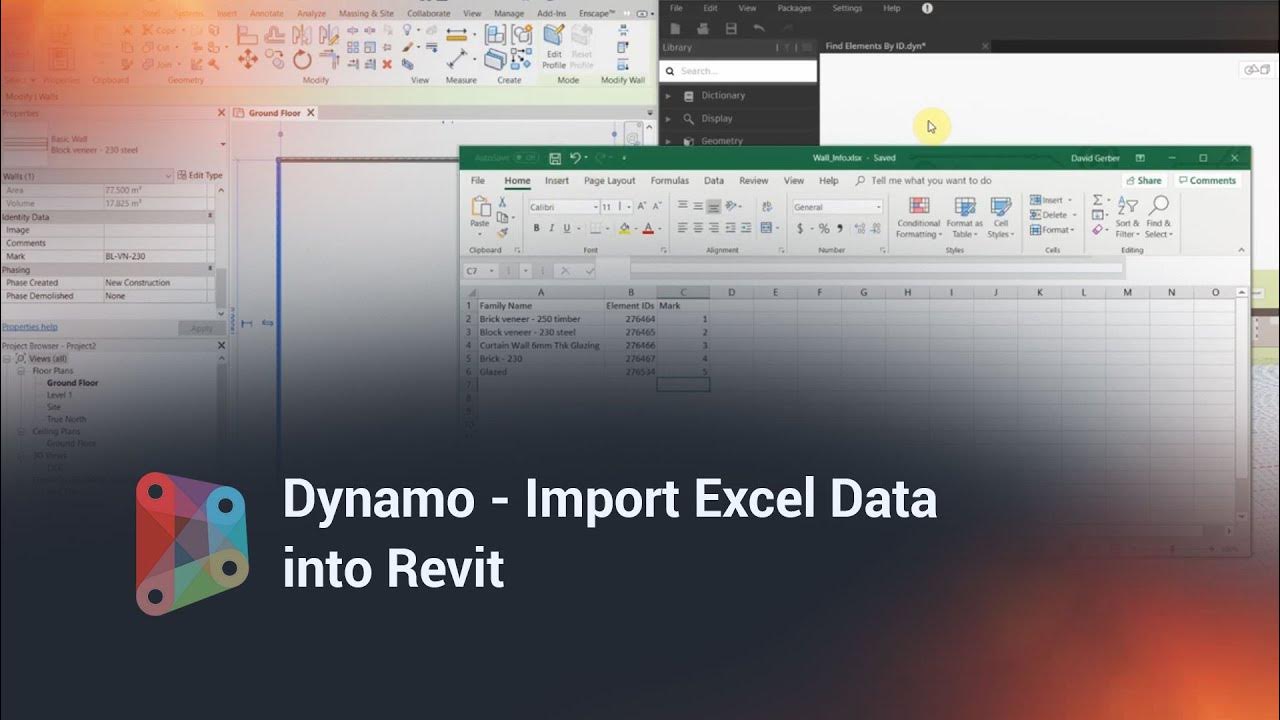 Dynamo - Import Excel Data into Revit - YouTube