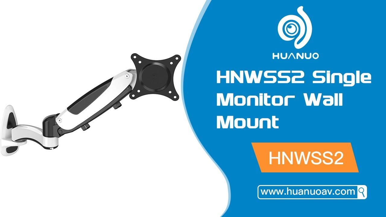 HUANUO HNWSS2 Single Monitor Wall Mount with Gas Spring Arm for 15-27 ...