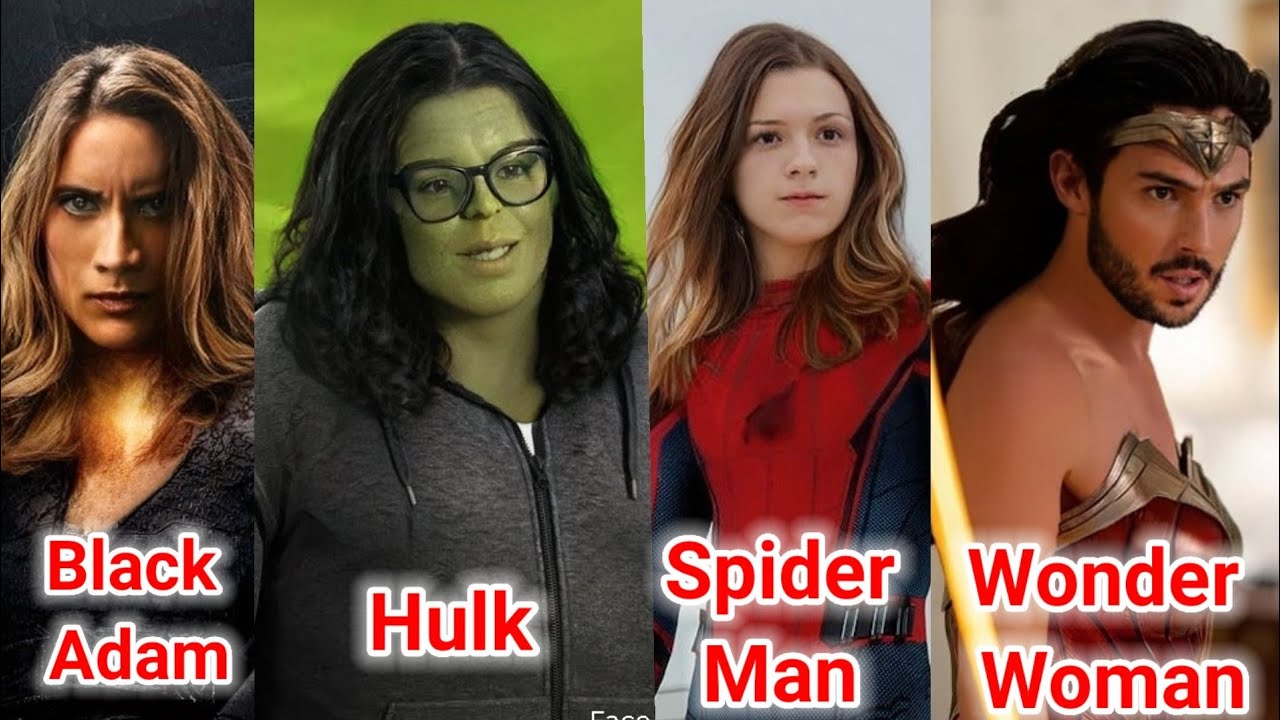 Top 10 Popular Superhero Marvel DC Gender Swap - YouTube