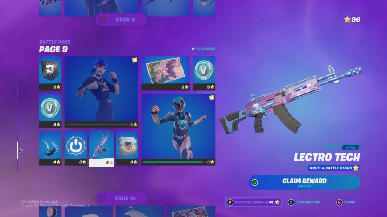 How to get Lectro Tech Wrap in Fortnite | Battle Pass Rewards Page 9 ...