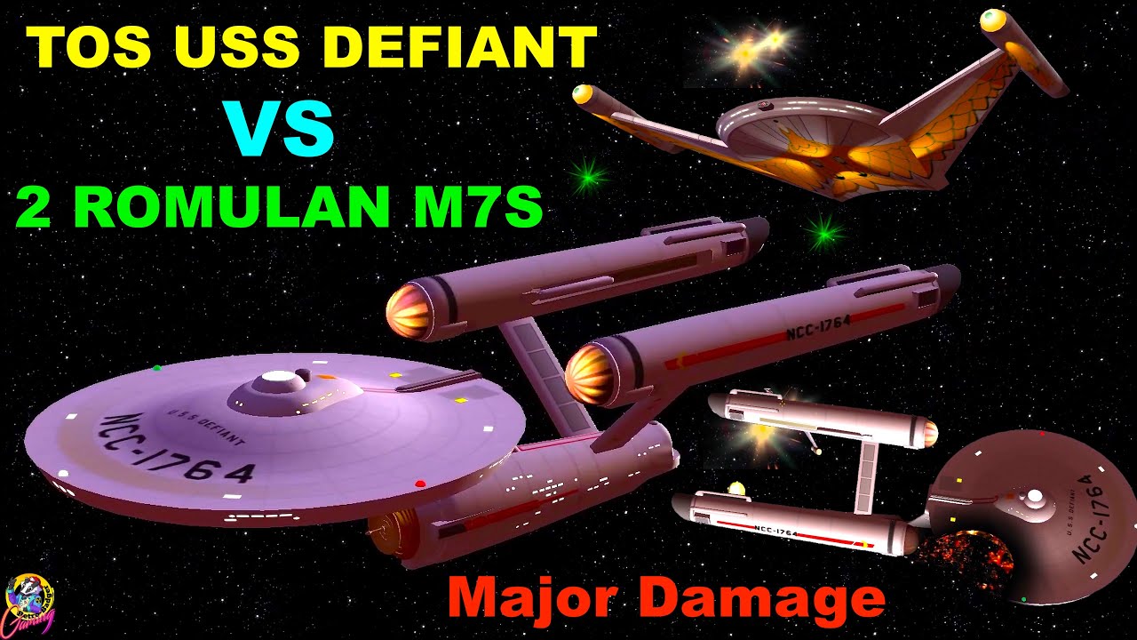 Star Trek TOS USS Defiant VS 2 Romulan M7's - Both Ways - Star Trek ...