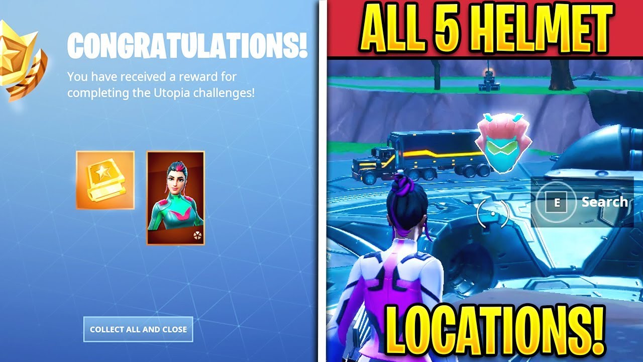 Fortnite All "Singularity" Skin Helmets Locations! (Singularity FREE ...