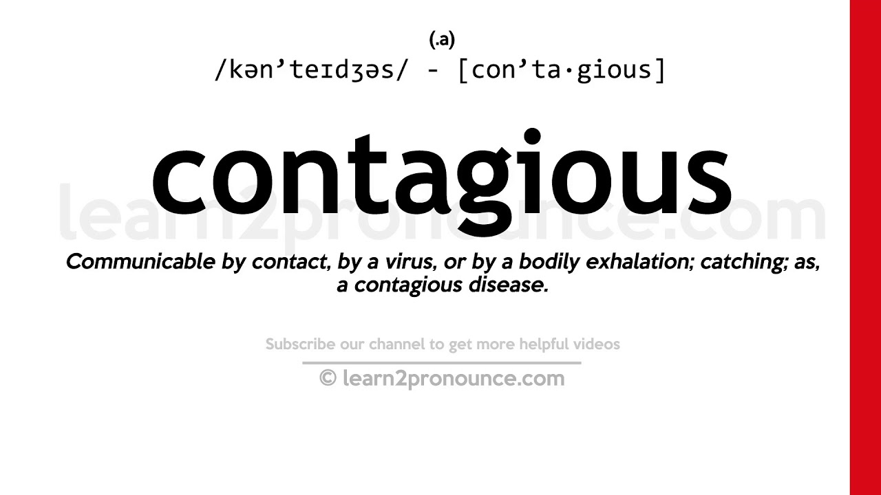 Pronunciation of Contagious | Definition of Contagious - YouTube