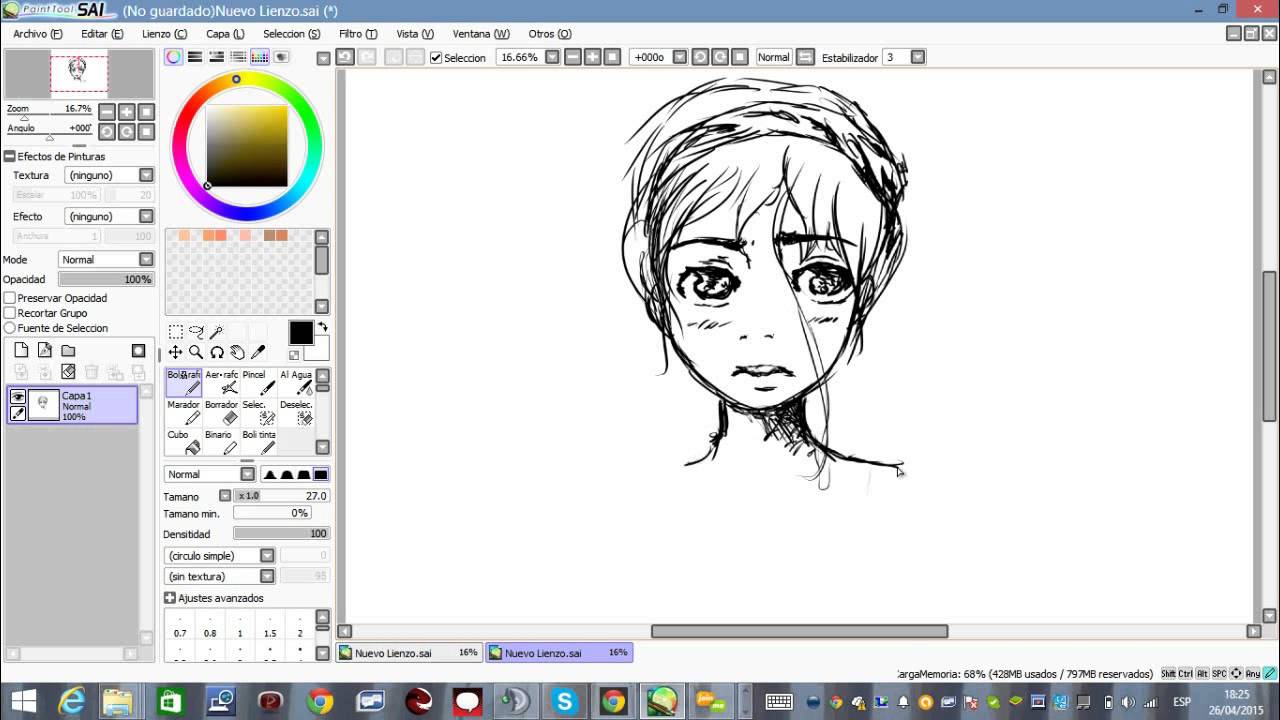 Dibujo rapido/speedart -primera parte (sketch) - YouTube