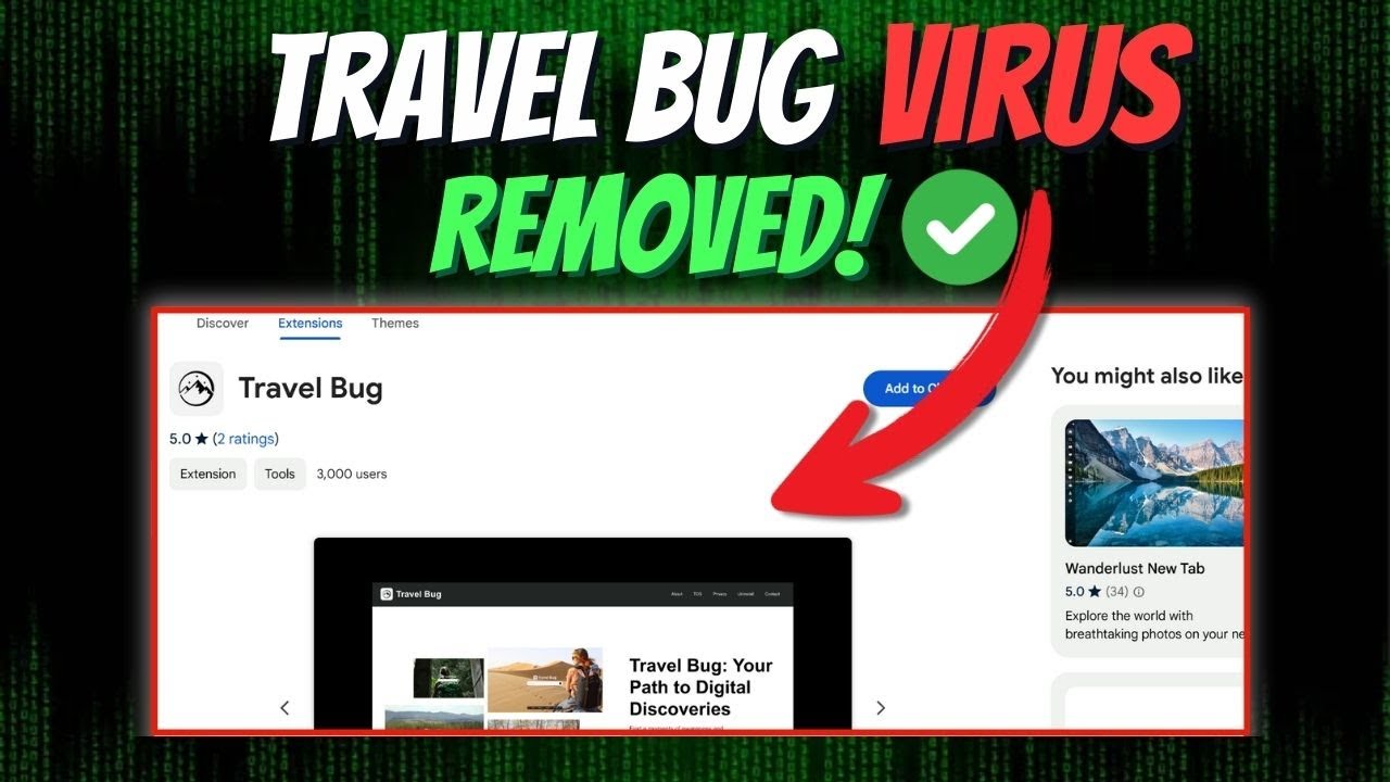 Travel Bug Browser Hijacking Extension Removal Guide - YouTube