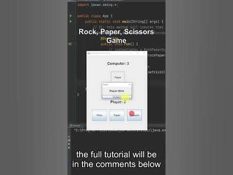 I made another game in Java (Rock, Paper Scissors) - YouTube