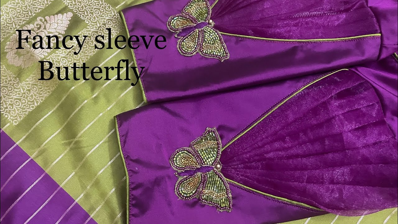 Fancy buff sleeve with butterfly… - YouTube