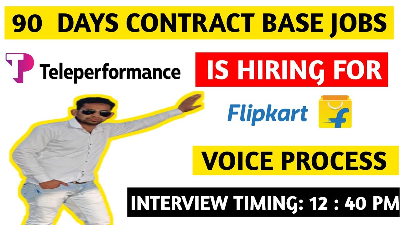 90 Days Contract Base Jobs || Teleperformance Is Hiring For Flipkart ...