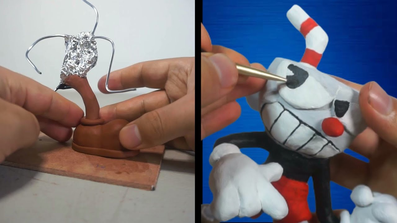 sculpting Cuphead / Cuphead clay sculpture - YouTube