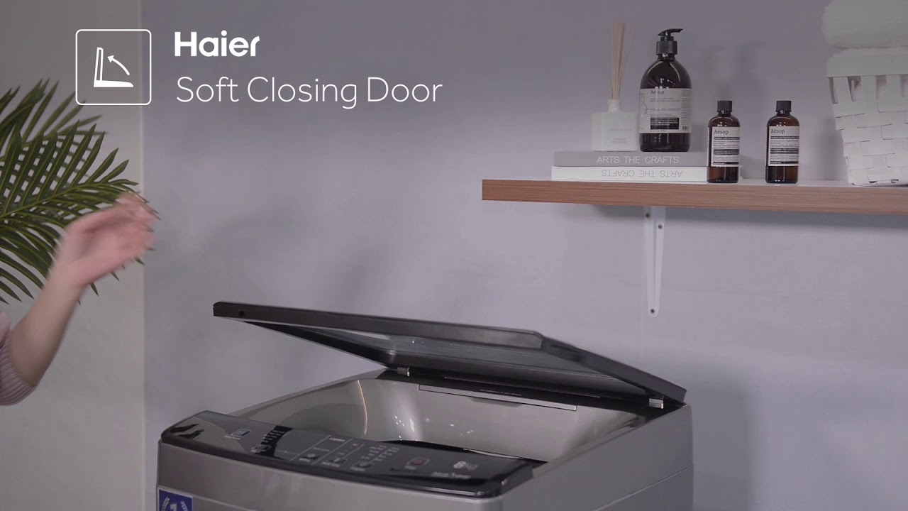 Soft Closing Door of Haier Washing Machine - YouTube