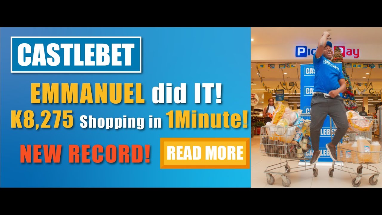 CASTLEBET SHOPPING Spree, UNZA Student Breaks the Record ⏺️ with K8,274 ...