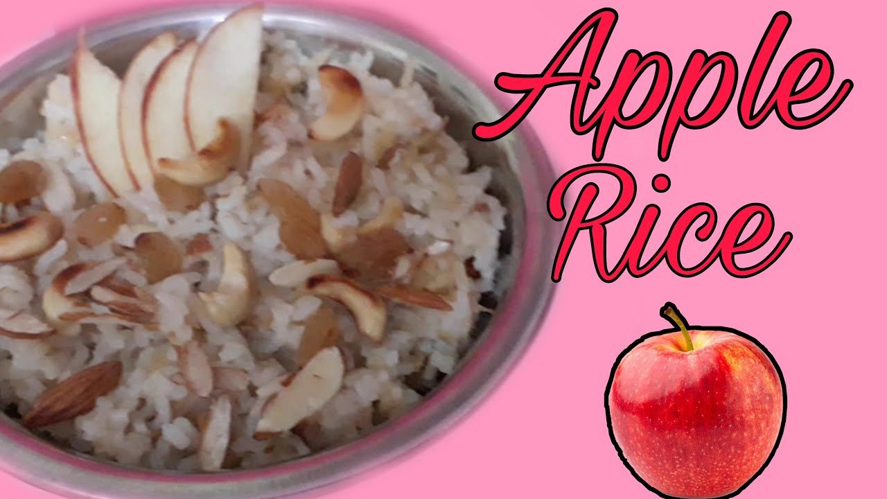 APPLE RICE RECIPE🍚 || SWEET RICE || APPLE PULAO 🍎|| EASY 5 MINUTES ...