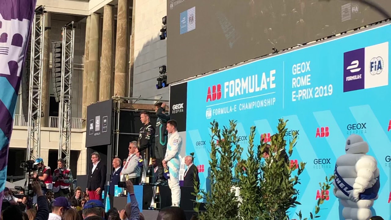 Formula E Rome ePrix Podium - YouTube