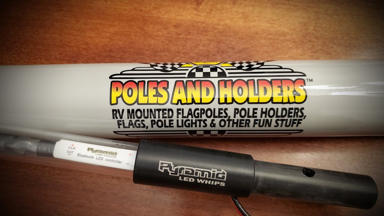 Camp locator LED light and flagpole install - YouTube