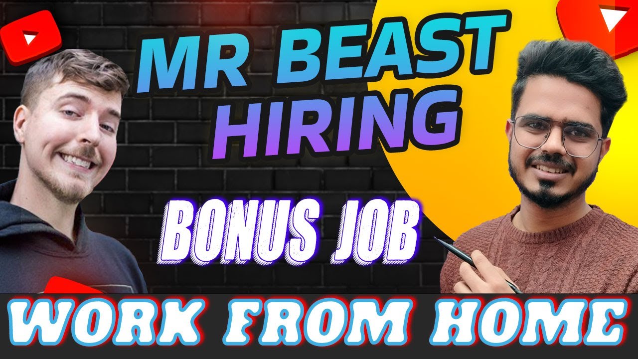 #01 YOUTUBE channel mrbeast | Permanent Work From Home Jobs 2024 ...