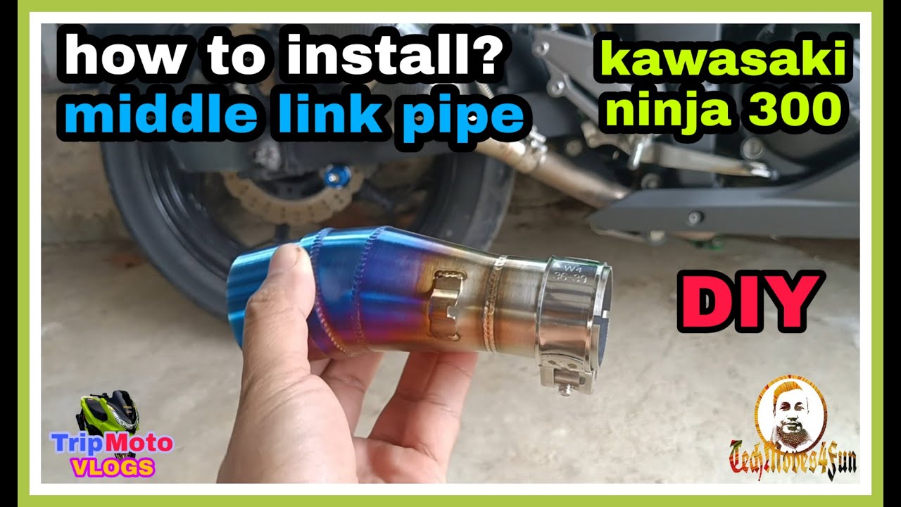 Tutorial | how to install | middle link pipe | Kawasaki Ninja 300 - YouTube