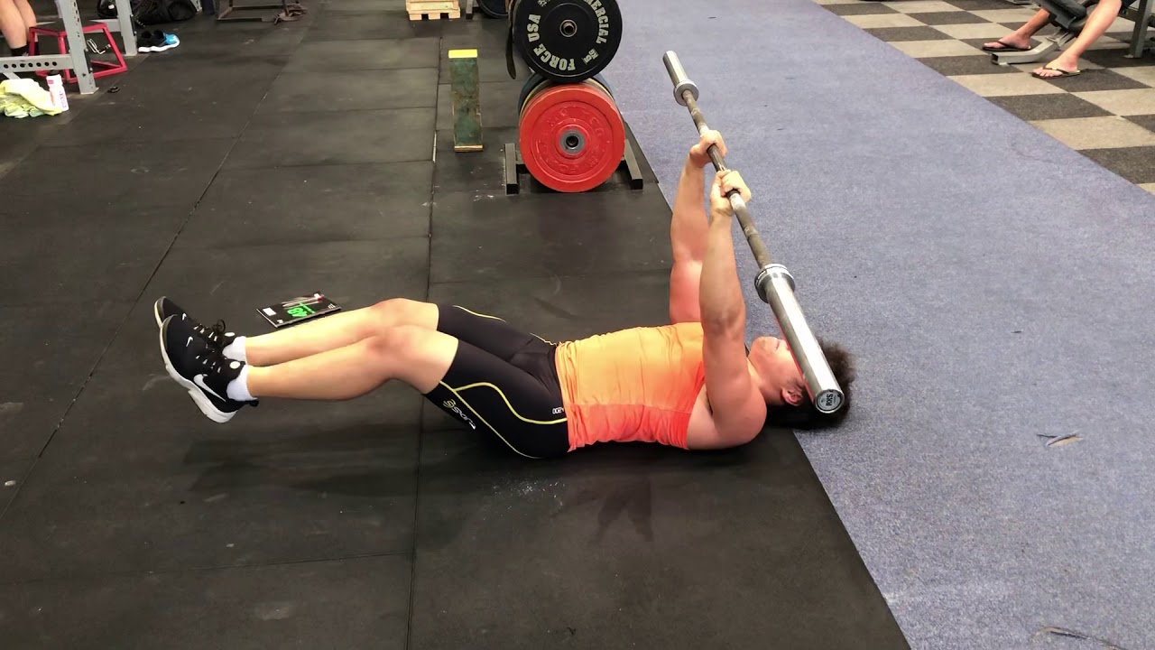 Barbell ab circles - YouTube