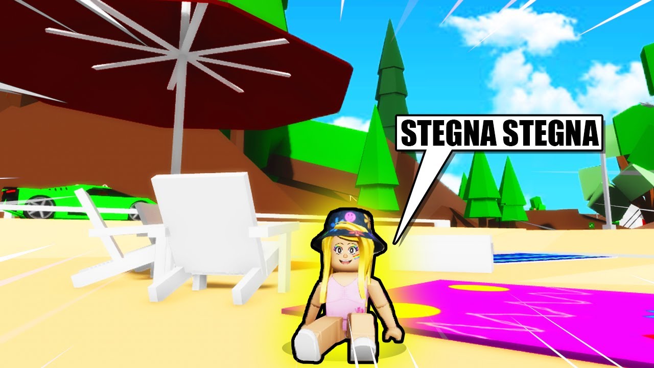 KIEDY 5-LATKA JEST NA PLAŻY I ŚPIEWA PIOSENKĘ O STEGNIE!😁(Brookhaven ...