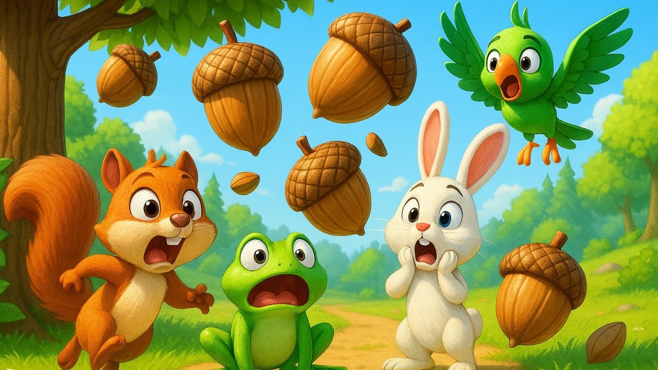 Animals Running Competition | Cute Squirrel, Rabbit, Frog & Parrot Race ...
