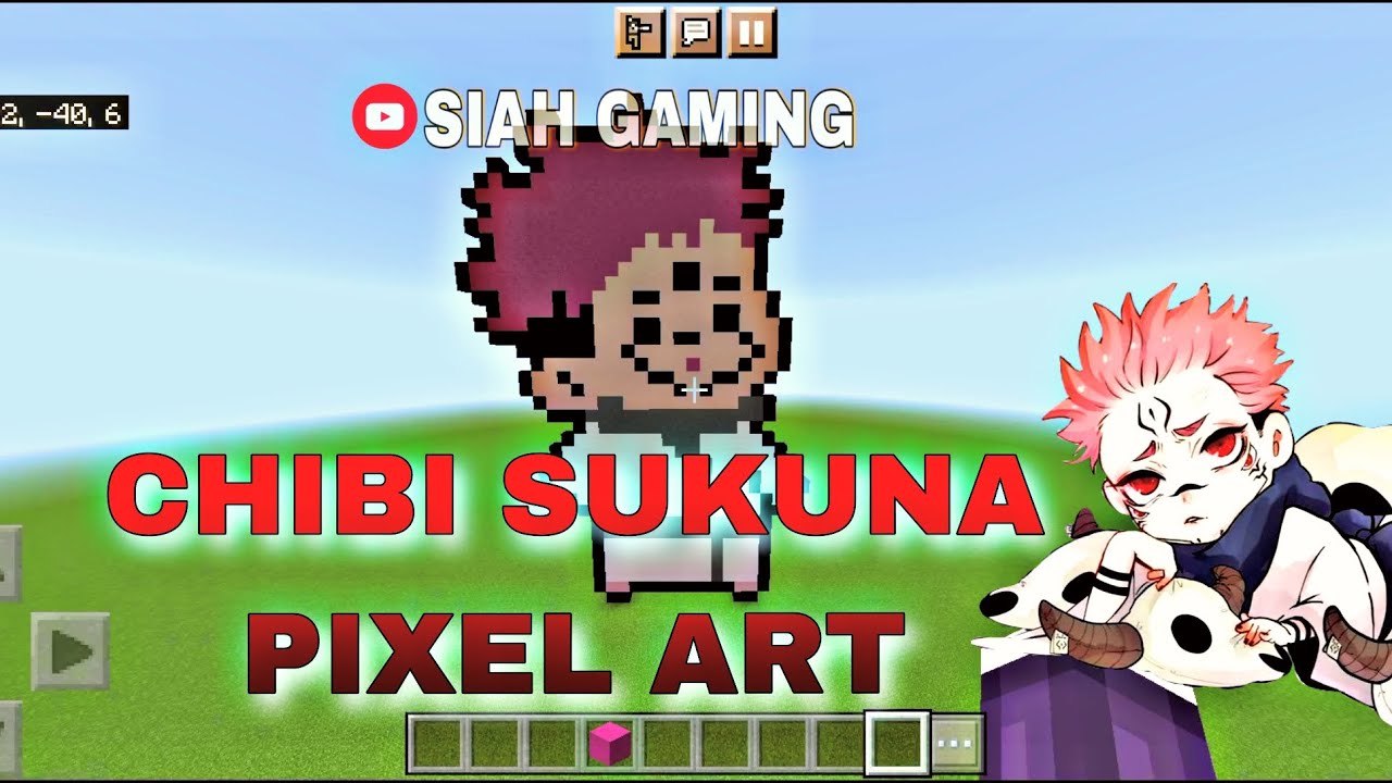 Chibi Sukuna Pixel Art | Kawaii World | Minecraft - YouTube