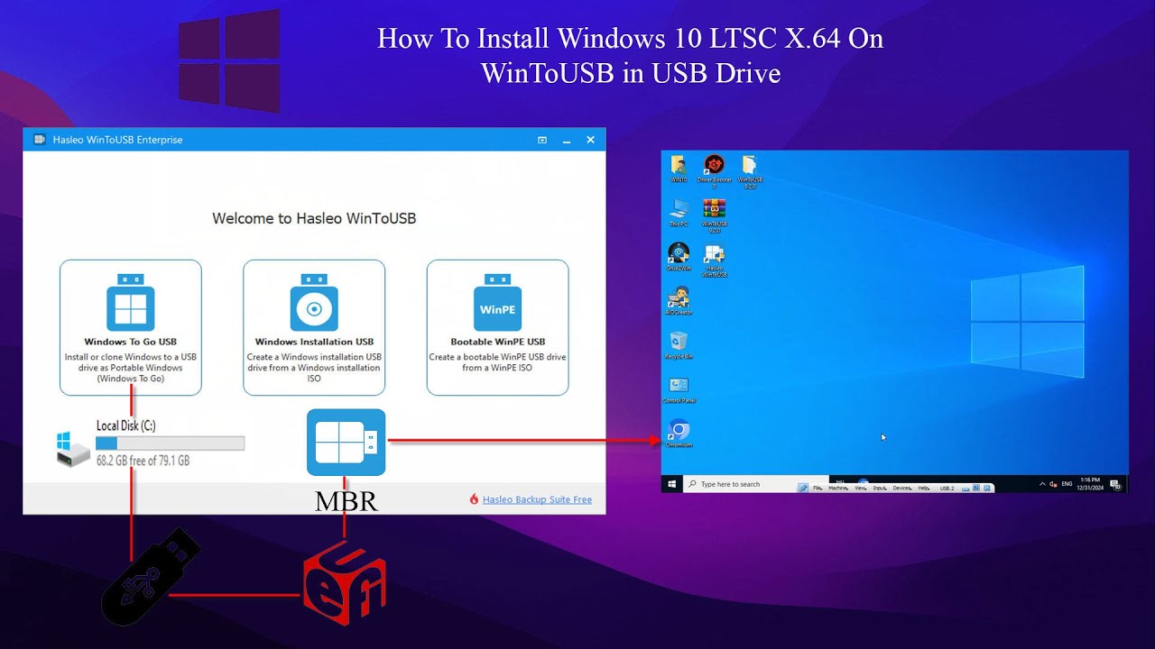Install Windows 10 LTSC on a USB Drive - Ultimate Portable OS - YouTube