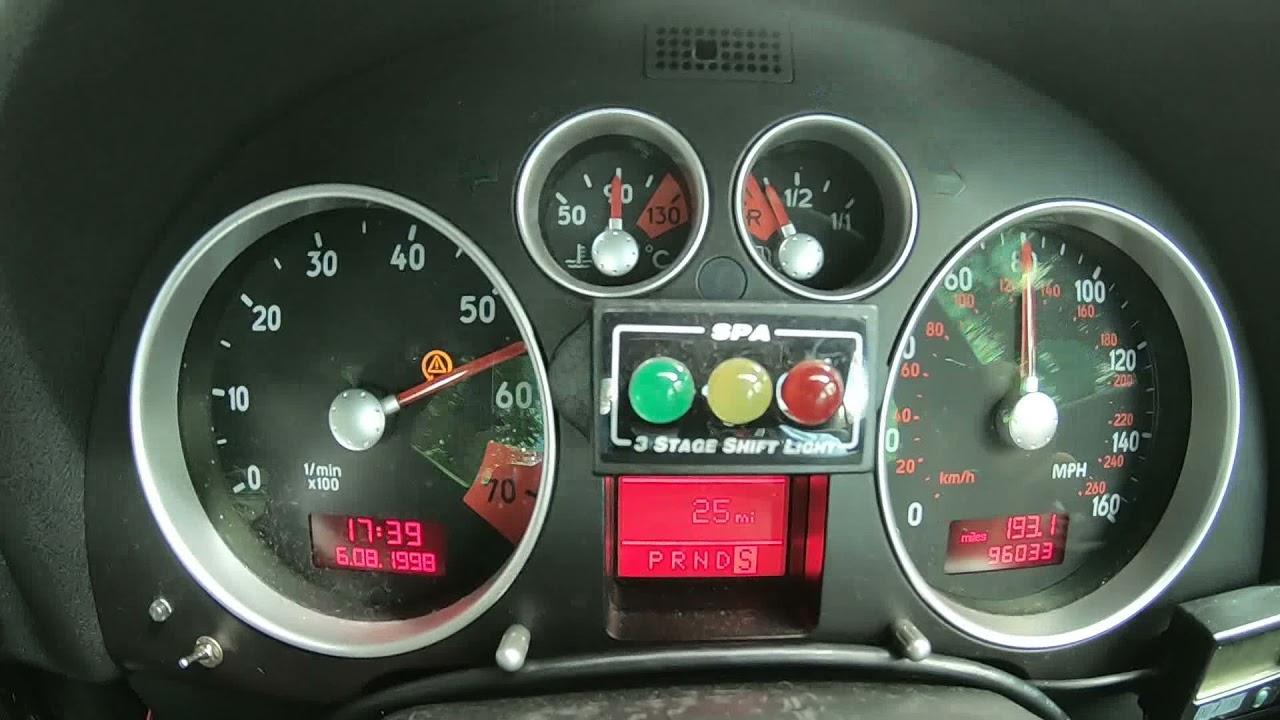 1/8th mile using launch control. 1.8t DQ250 DSG Ignitron ECU. - YouTube