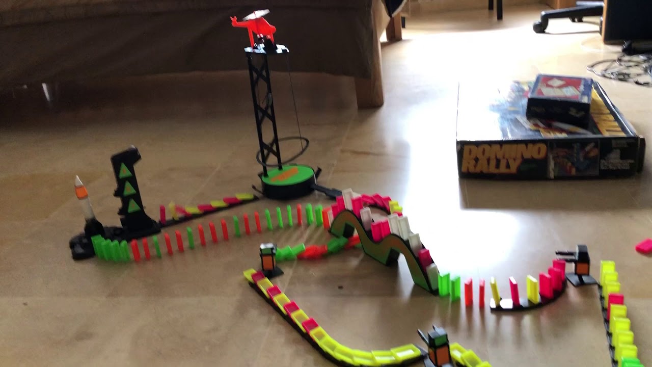domino rally neon super deluxe set 1 - YouTube