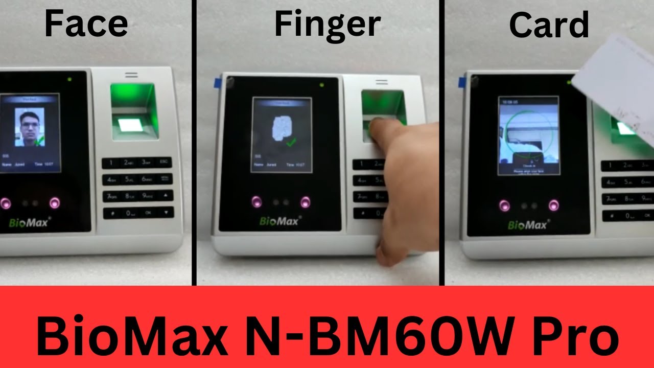 BioMax N-BM60W Pro with Face, Finger, Card, Inbuilt WiFi, TCP/IP, USB ...