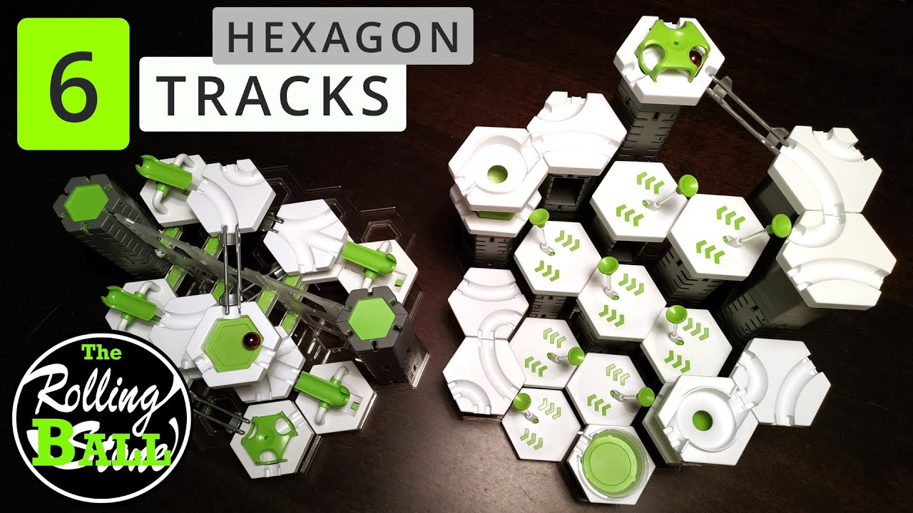 6 Hexagon Tracks filled with Gravitrax Expansions - YouTube