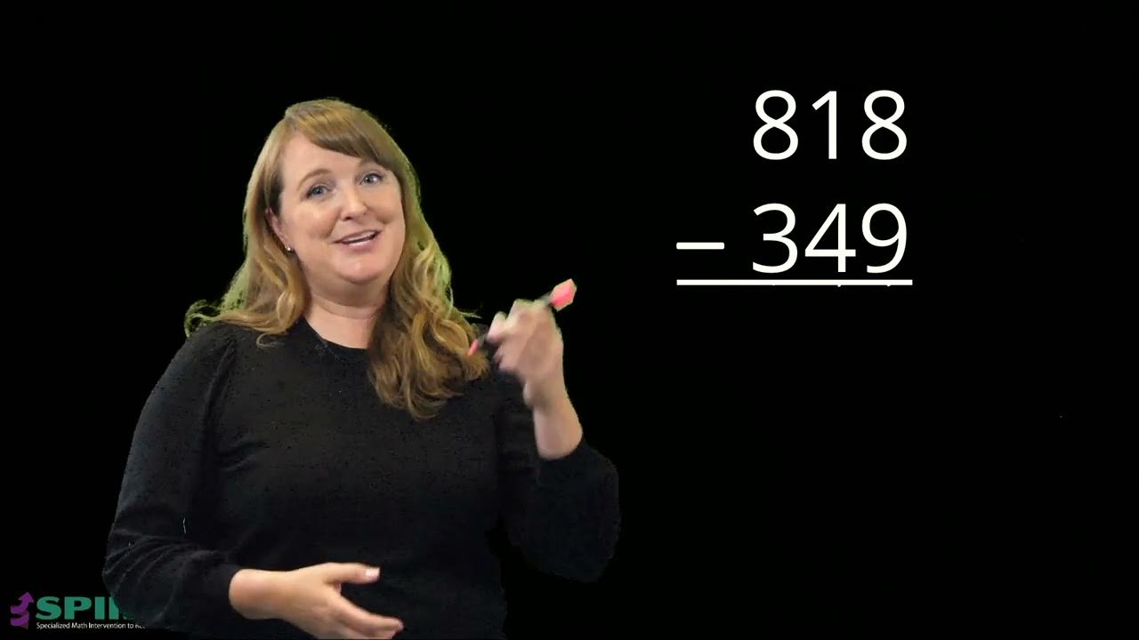 SPIRAL Subtraction of Whole Numbers with Base-Ten Blocks: Adding Up Algorithm - YouTube