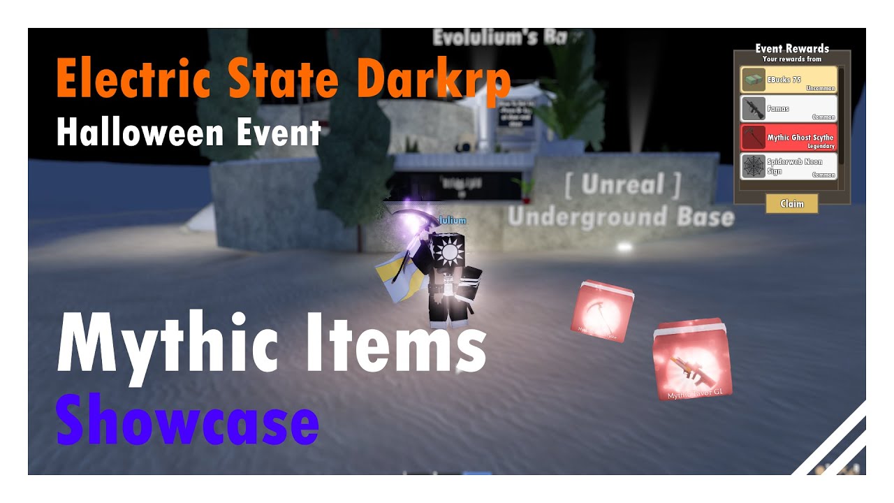 Roblox Electric State Darkrp | Mythic Items Showcase ( Halloween ...