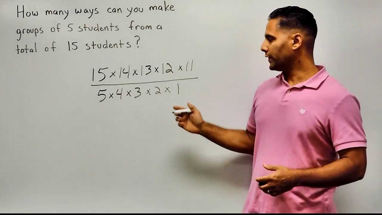 Probability Combinations Using The NCr Equation YouTube