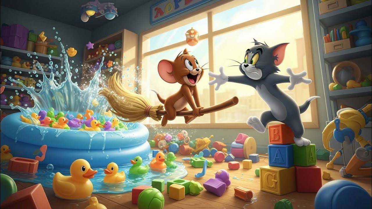 Tom & Jerry’s Dancing Broomstick Madness 🧹😂 + Toy Store Chaos 🎁 ...