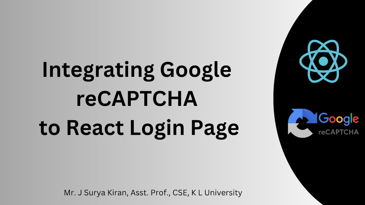 Integrating Google reCAPTCHA to React Login Page - YouTube