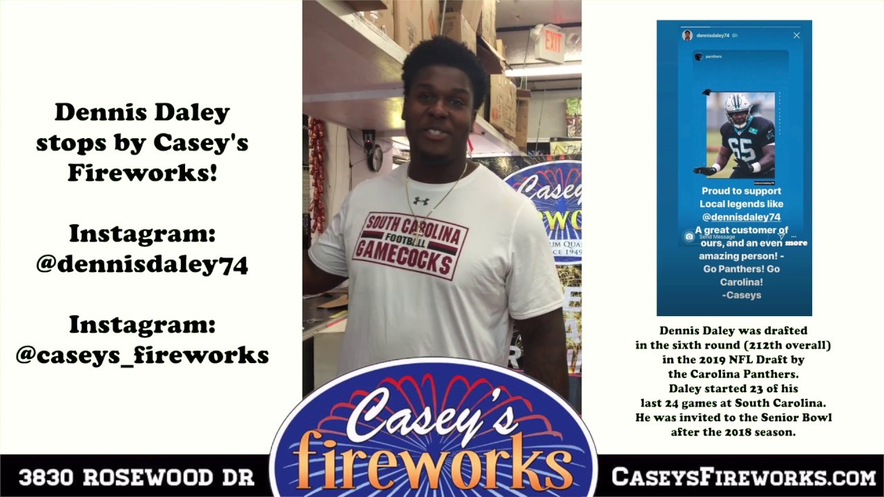 PRO FOOTBALL PLAYER Dennis Daley shops at Casey's Fireworks!!! - YouTube